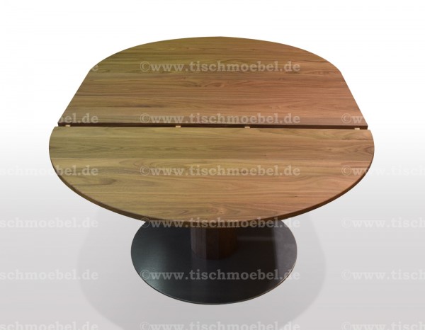 runder Tisch ausziehbar Nussbaum massiv - 140cm Durchmesser ... runder Tisch ausziehbar Nussbaum massiv - 140cm Durchmesser ...